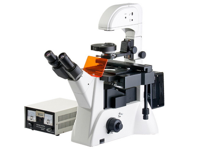 Wide Field Eyepiece Inverted Fluorescent Microscope 40X With UIS ...